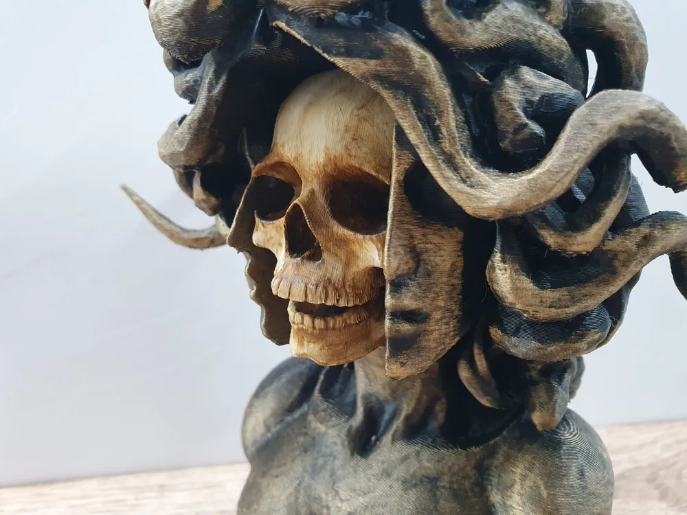 Medusa Death Bust by Ellcato3D MakerWorld: Download Free 3D Models