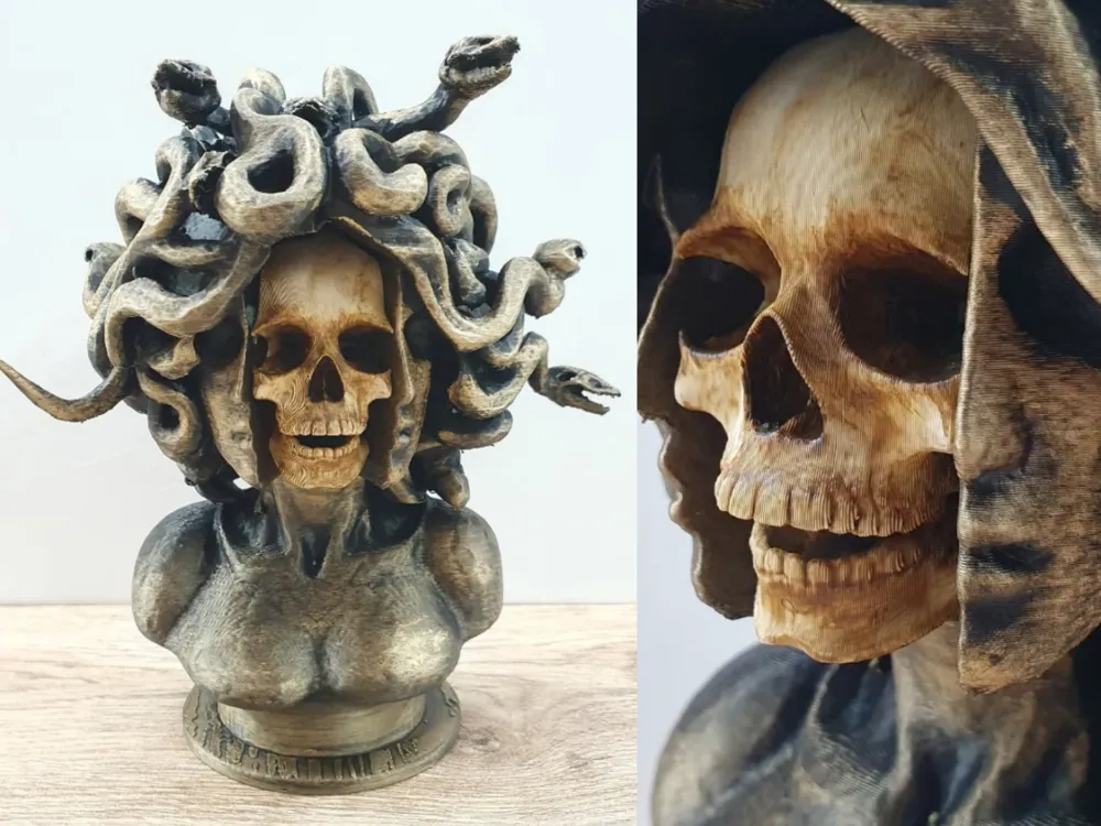 Medusa Death Bust by Ellcato3D MakerWorld: Download Free 3D Models