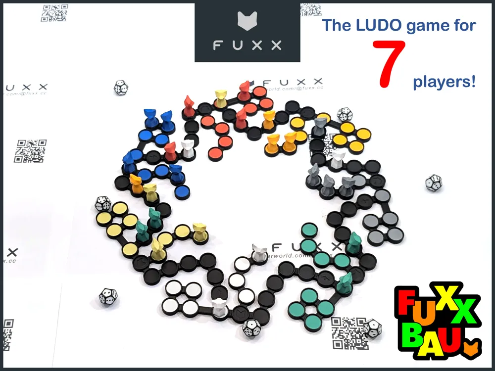 Fuxxbau - Customizable Ludo for 2 to 8 players. - Free 3D Print Model ...