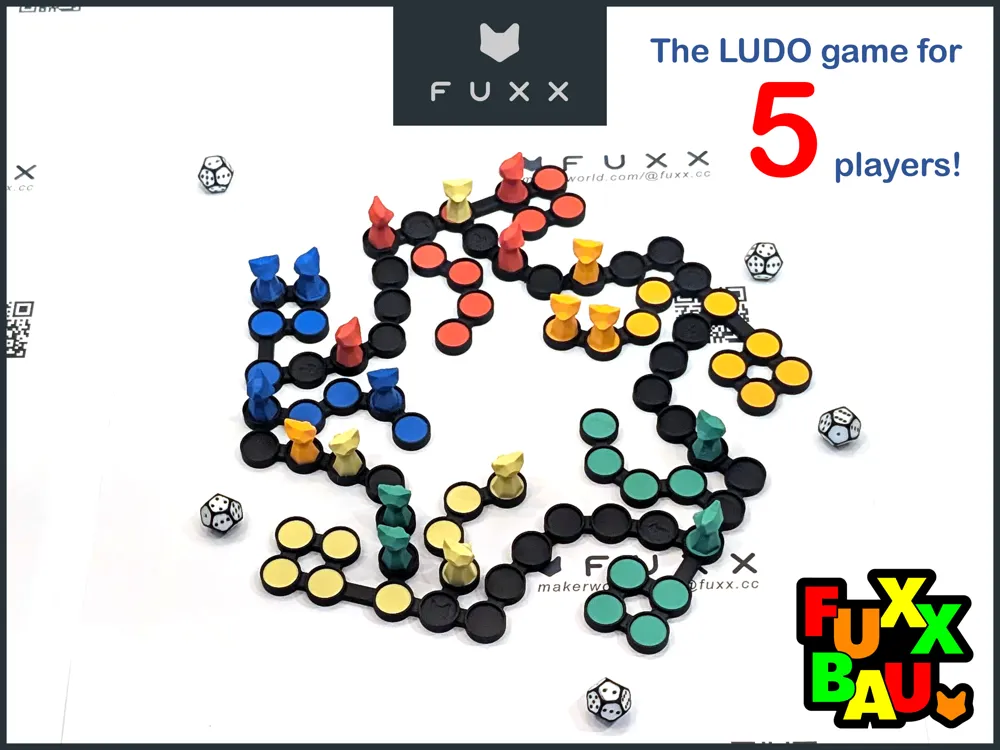 Fuxxbau - Customizable Ludo for 2 to 8 players. - Free 3D Print Model ...