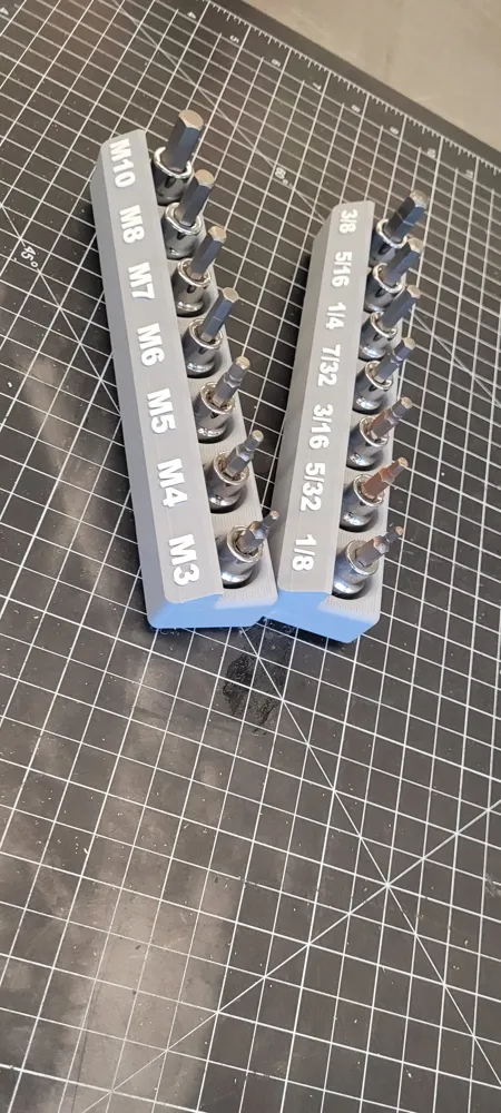 Socket bins Gridfinity (metric, imperial, Torx) by Milo MakerWorld: Download Free 3D Models