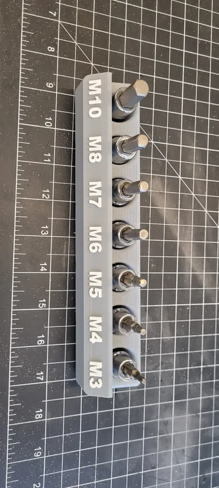 Socket bins Gridfinity (metric, imperial, Torx) by Milo MakerWorld: Download Free 3D Models