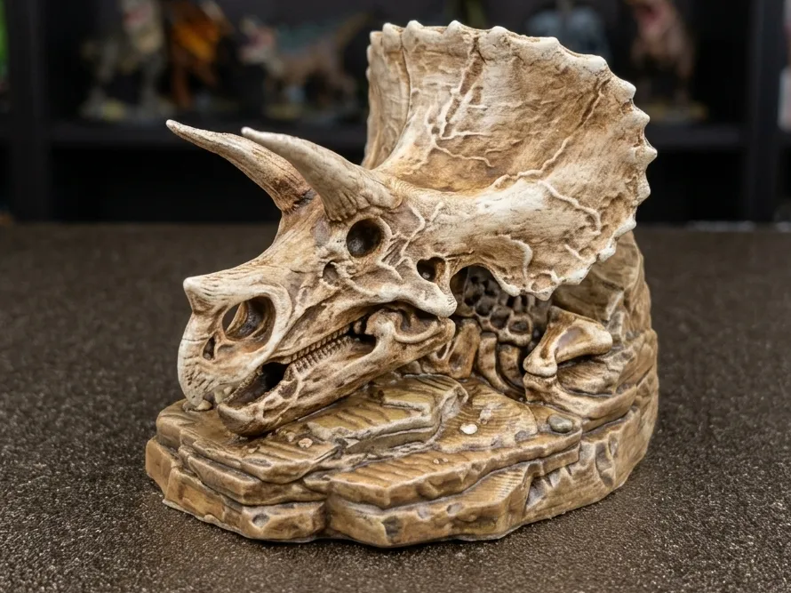 The Armored Titan: Triceratops Fossil - Free 3D Print Model - MakerWorld