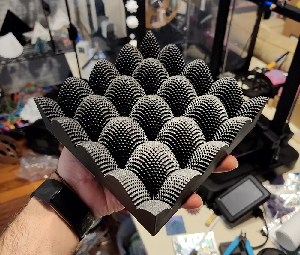 Parabolic Wave Grid Panel (#1) - Free 3D Print Model - MakerWorld