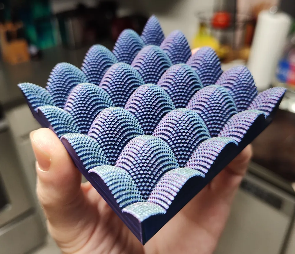 Parabolic Wave Grid Panel (#1) - Free 3D Print Model - MakerWorld