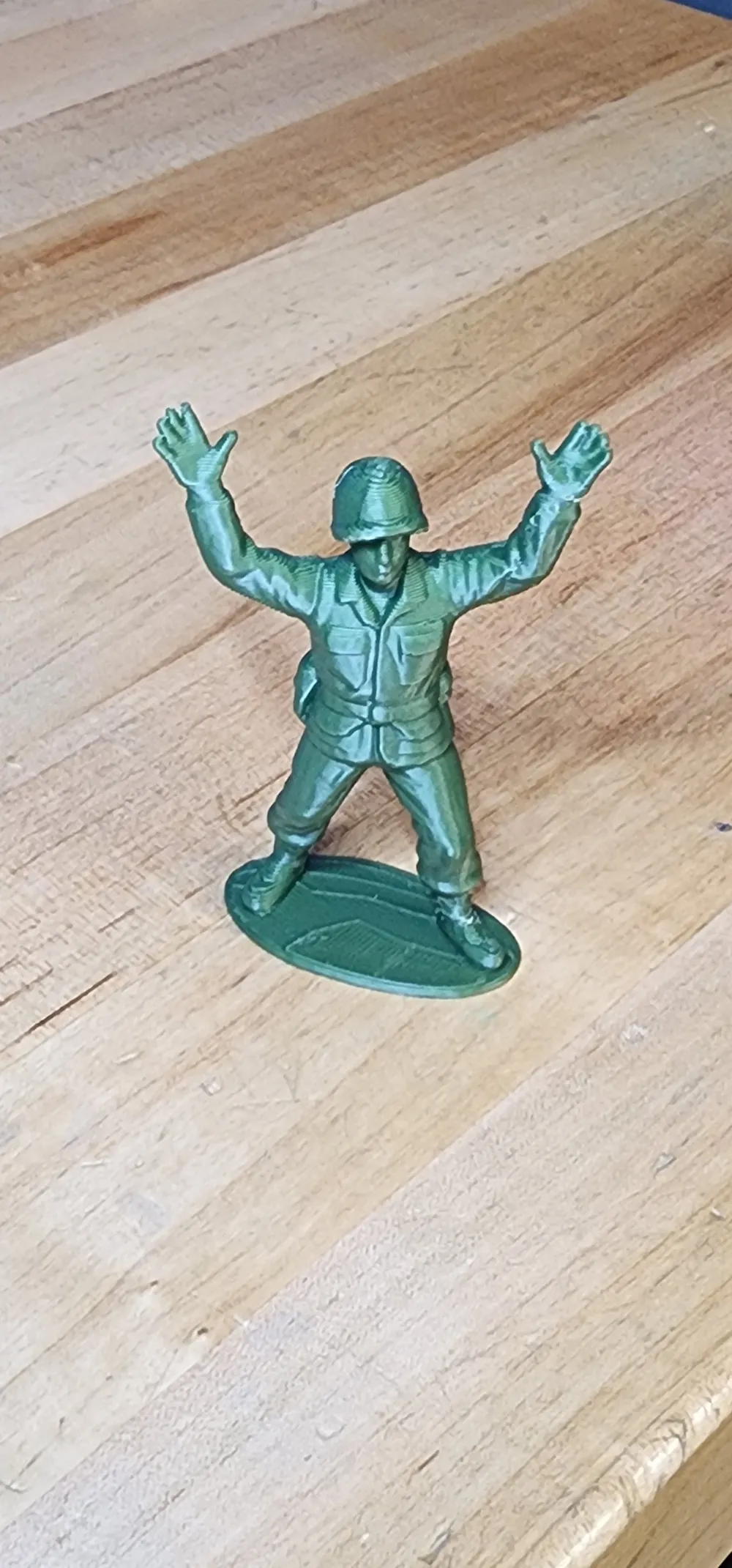 Arms Up Green Army Man Mini Miniature Soldier by Florida Features ...