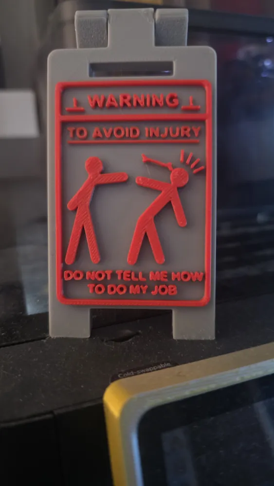 Warning to avoid injury don't tell me how to sign by Simple£D ...