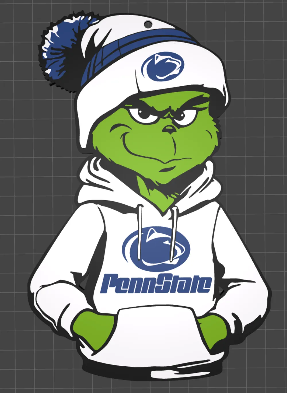 Enfeites de Natal do Grinch Penn State por Ray MakerWorld: Baixe ...