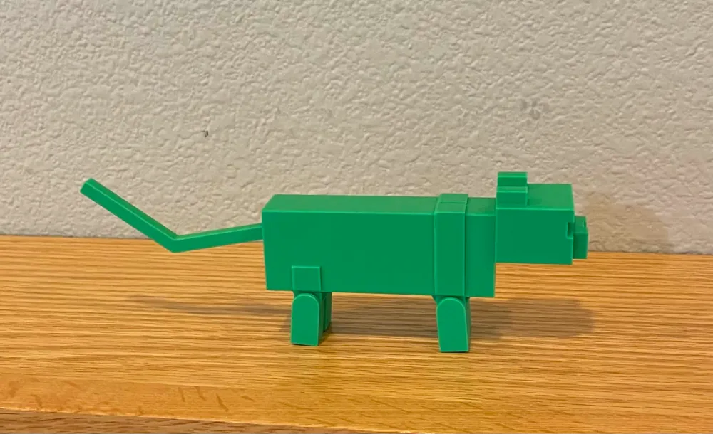 Articulated Minecraft cat - Free 3D Print Model - MakerWorld
