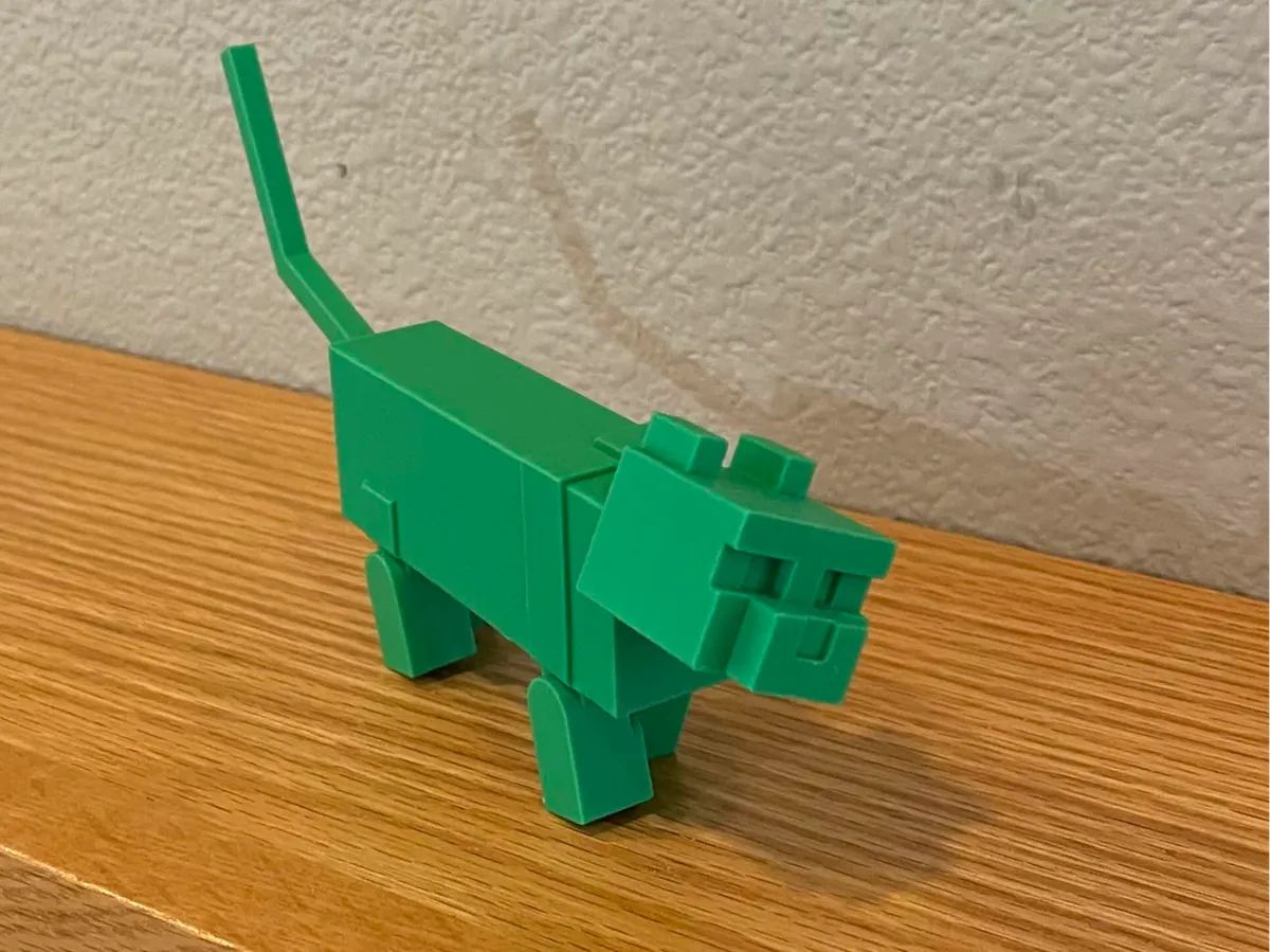 Articulated Minecraft cat - Free 3D Print Model - MakerWorld