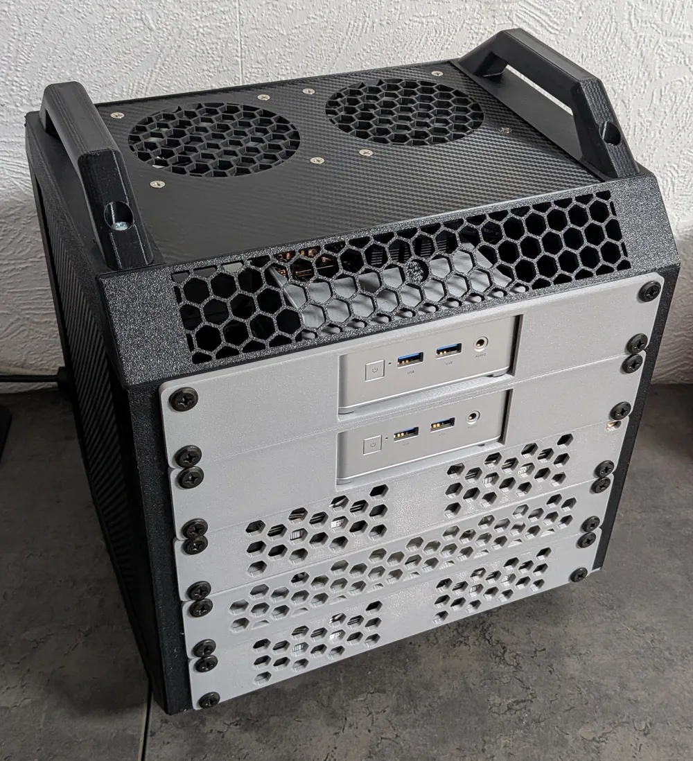 Lab Rax - Top Dual 92mm Fan Panel - Free 3D Print Model - MakerWorld