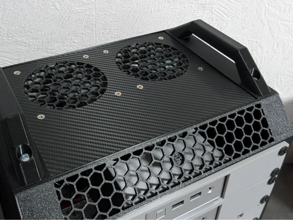 Lab Rax - Top Dual 92mm Fan Panel - Free 3D Print Model - MakerWorld