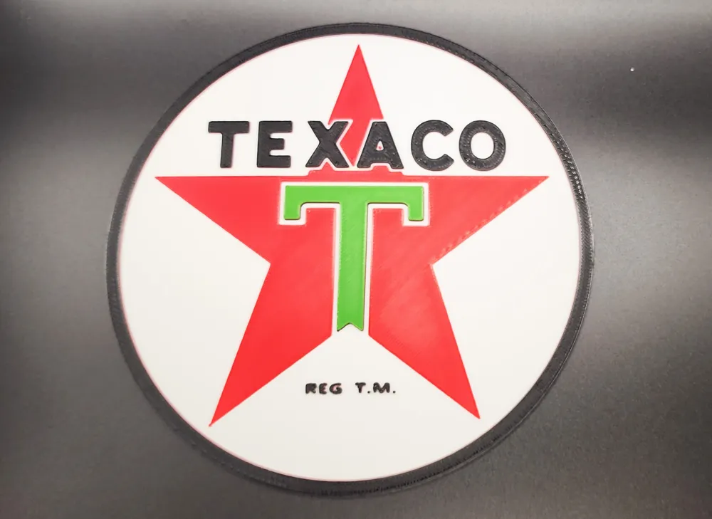 Vintage Texaco Sign - 4 Colors by TripleGWorkshop - MakerWorld