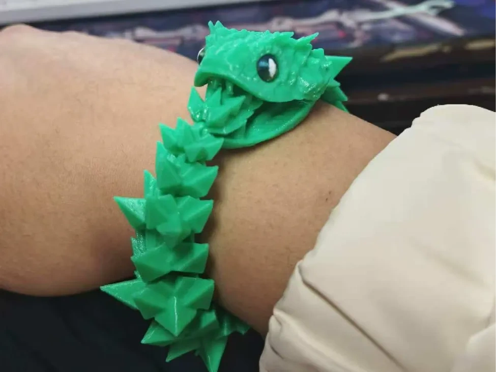 24cm faceted hinged snake with fangs by 楠柯设计 - MakerWorld