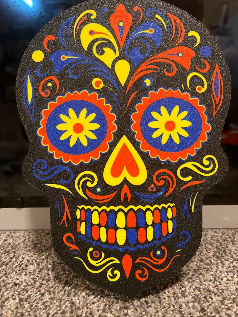 Customizable Sugar Skull LED Lamp by BeeTee 3D - MakerWorld