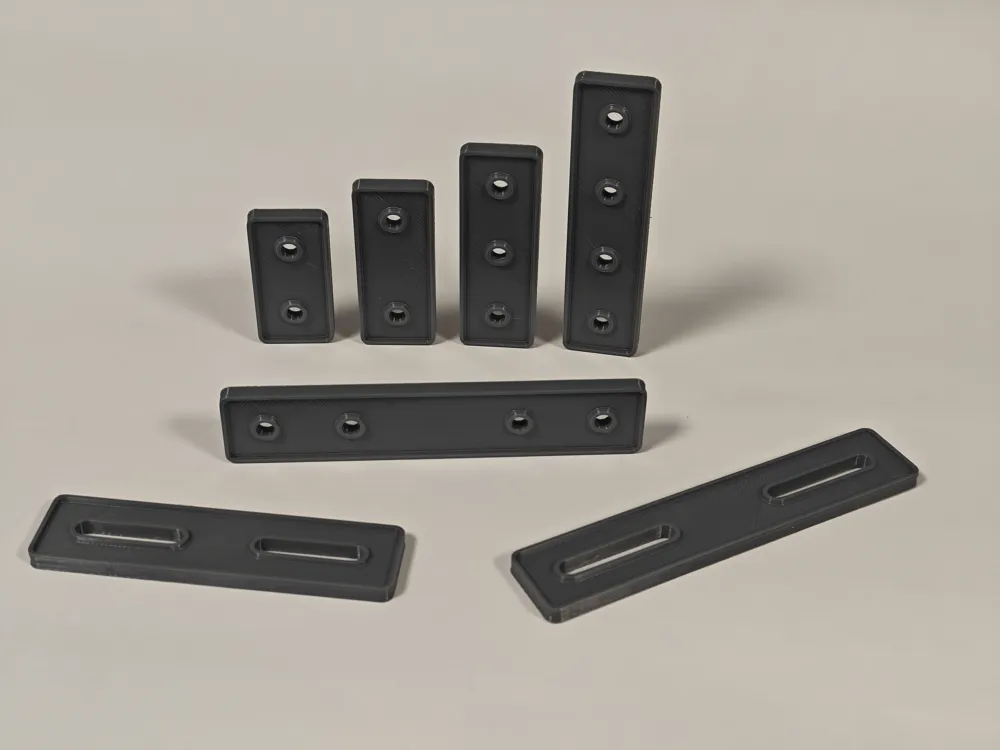 Heavy Duty Mounting Plates (Flat) | M4 Holes - Free 3D Print Model ...