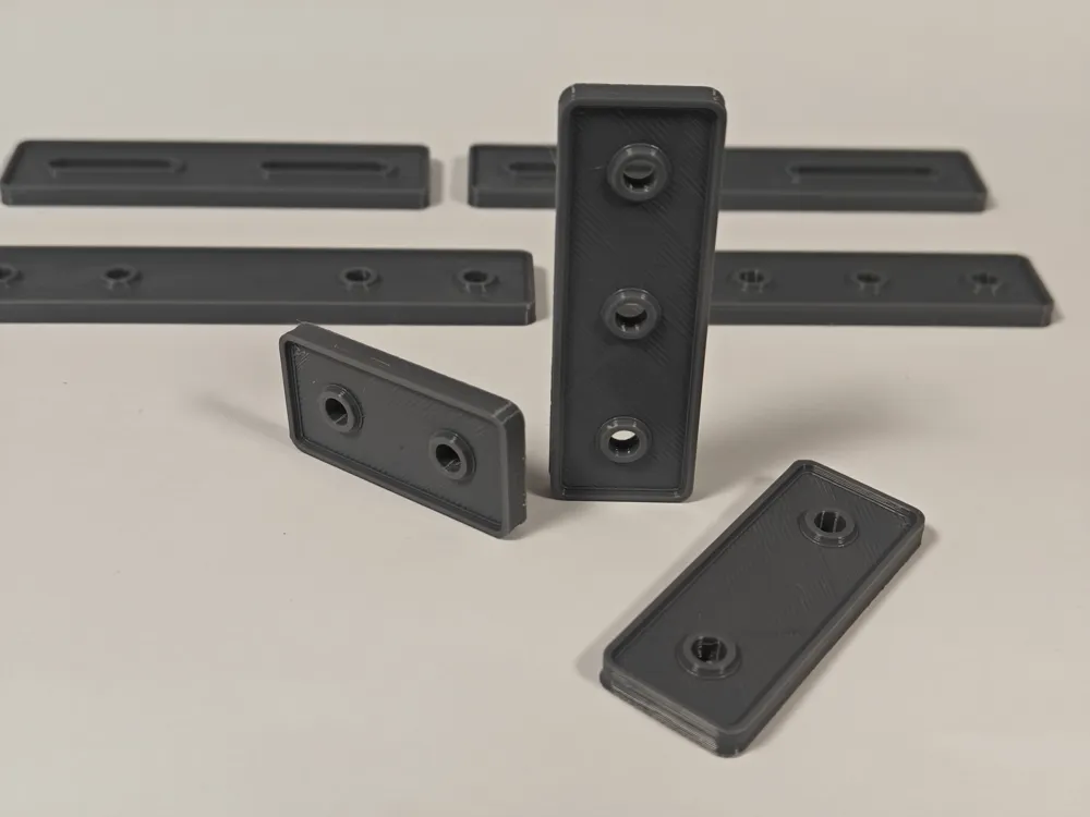 Heavy Duty Mounting Plates (Flat) | M4 Holes - Free 3D Print Model ...