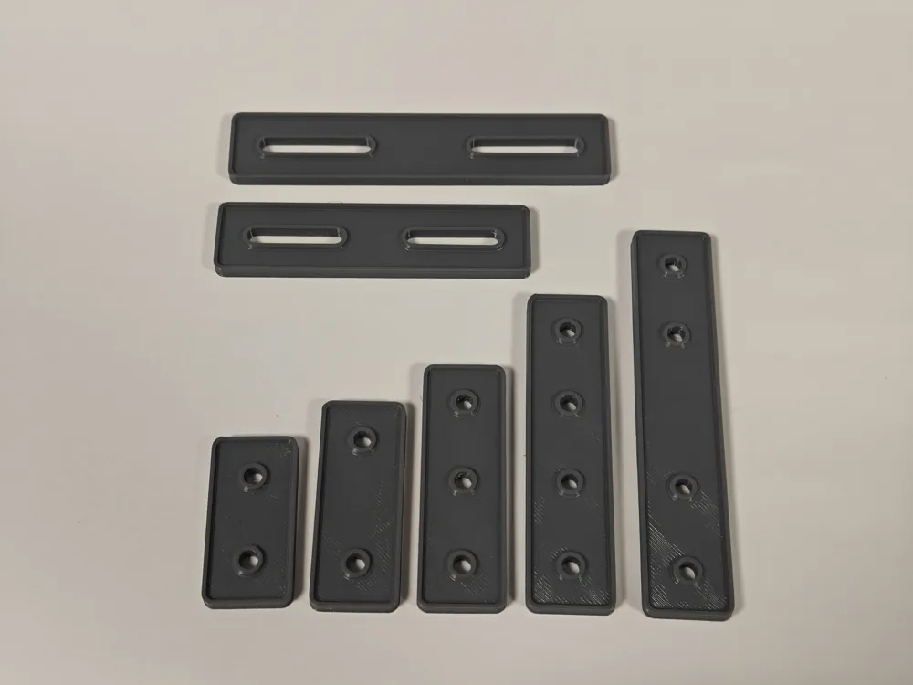Heavy Duty Mounting Plates (Flat) | M4 Holes - Free 3D Print Model ...