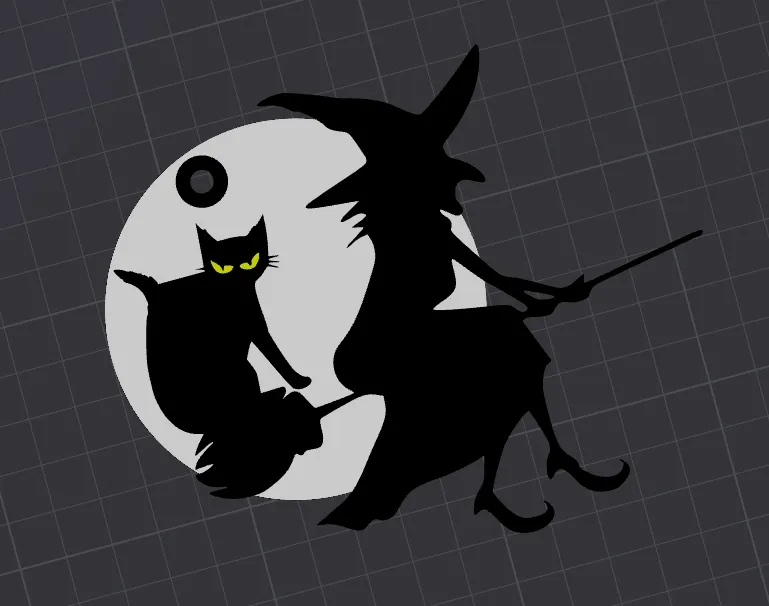 Halloween Witch & Cat Keyring/Decor Multi Color by DIY of Things ...