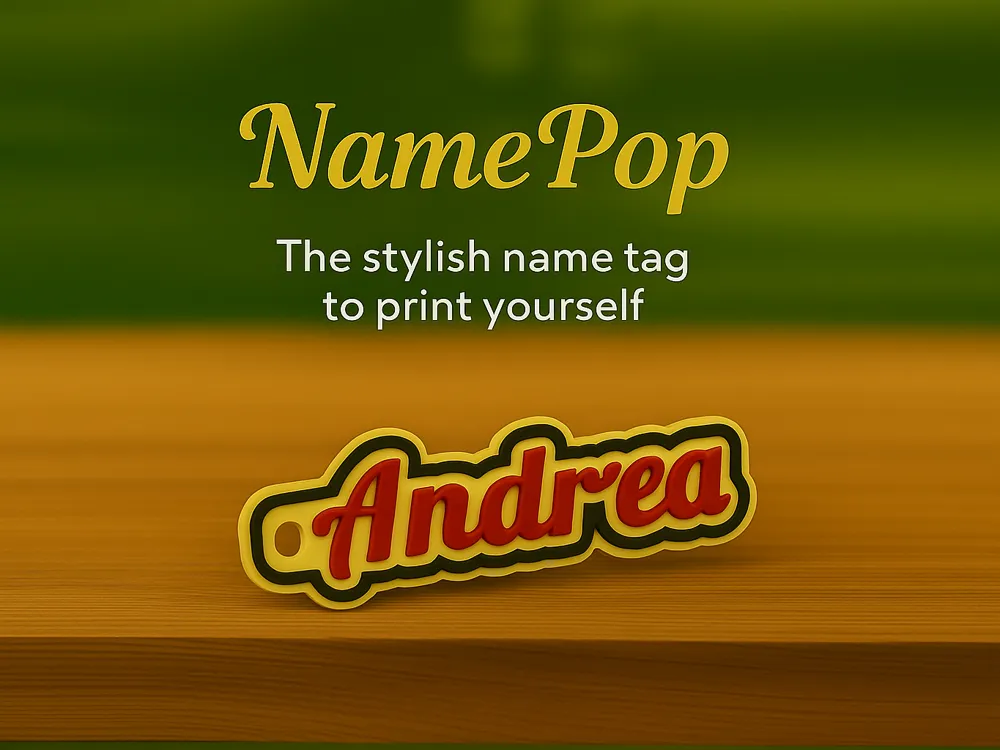 NamePop – Printable Name Tag in Cool Style by Maraxos MakerWorld ...
