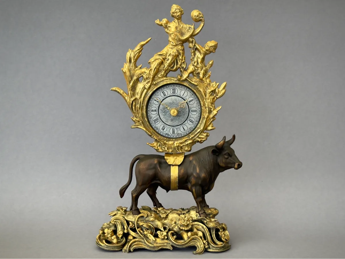 Kit 011：Pendule au taureau en bronze, style rococo - Modèle d ...