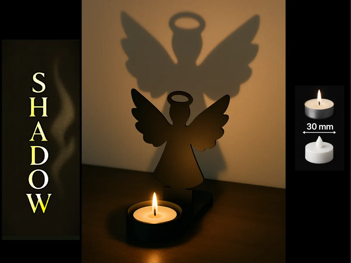 Shadow Art - Angel - Free 3D Print Model - MakerWorld