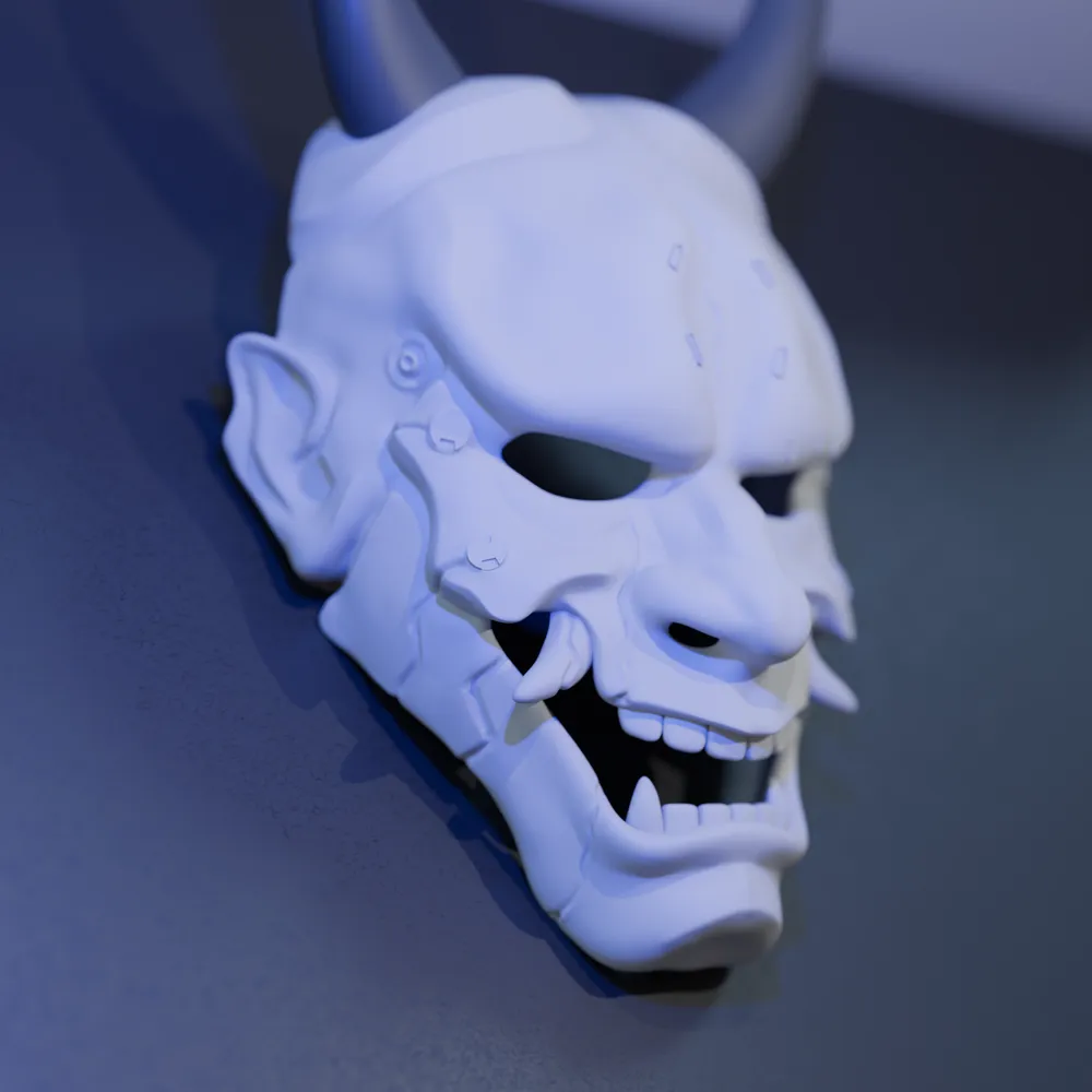 Cyberpunk Oni Mask by Dimensional.pl MakerWorld: Download Free 3D Models