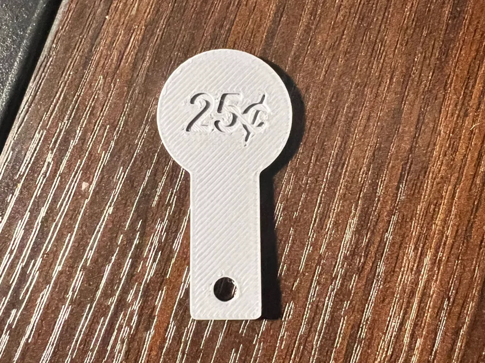 Aldi shopping cart key (US 25 cents) by BaronOTS MakerWorld: Download ...