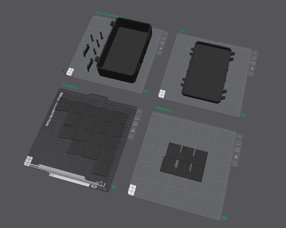 TerraBox Flex - Box with Customizable Dividers - Free 3D Print Model ...