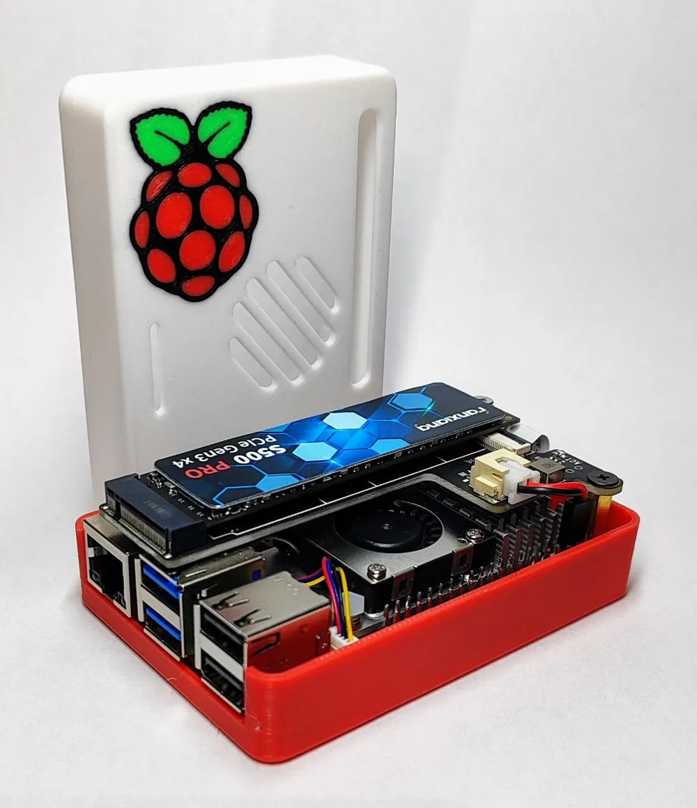 Raspberry pi 5 case + fan + NVMe (Geekworm X1001) Remixed by HGW XX/7 - MakerWorld