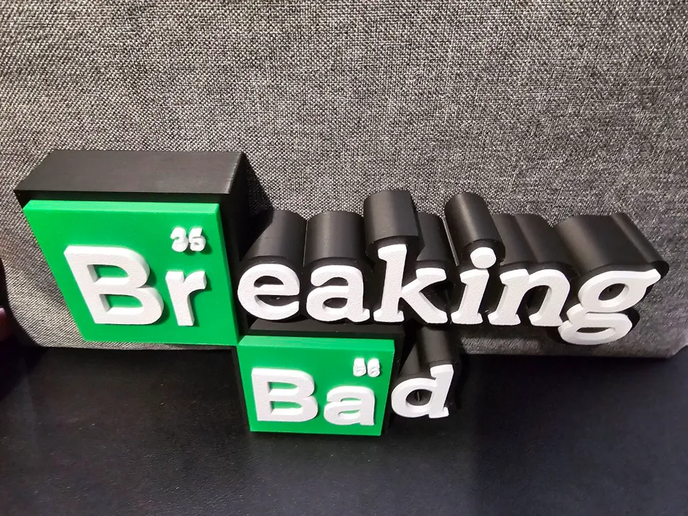 Breaking Bad 3D Logo - Free 3D Print Model - MakerWorld