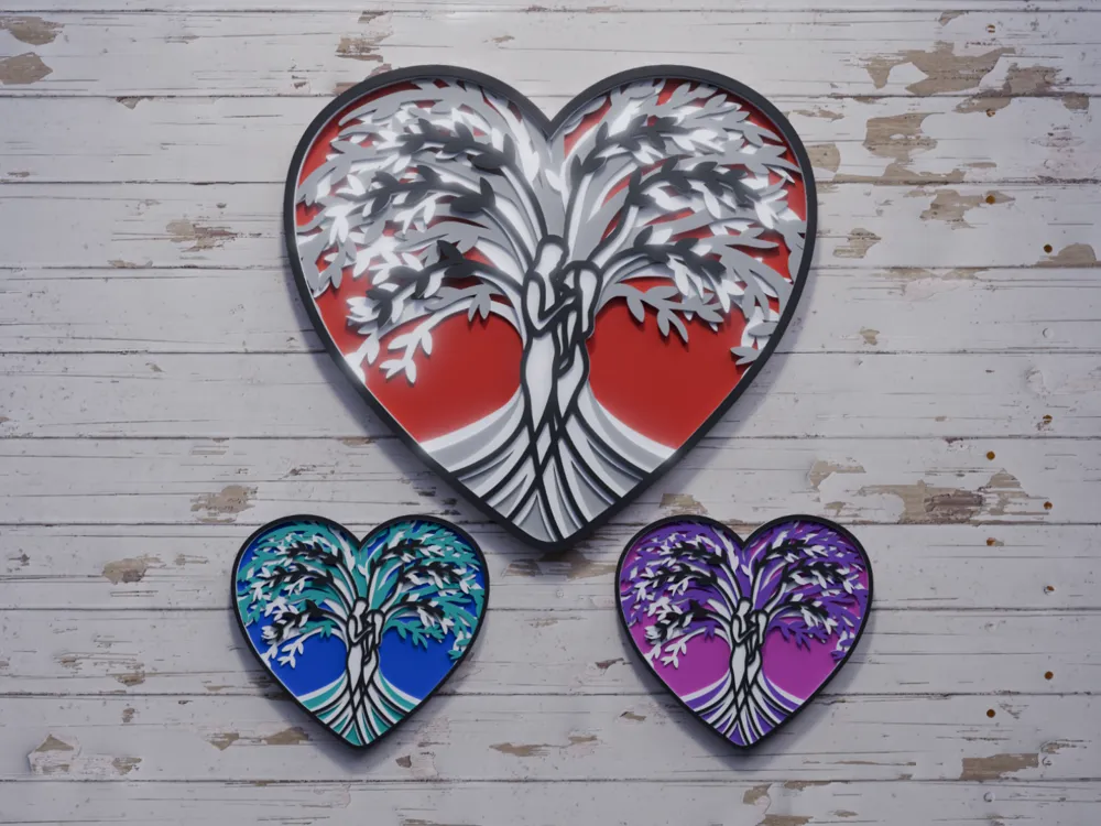 Customizable Multi-layered Valentine's Day Heart by Readyculous3D ...