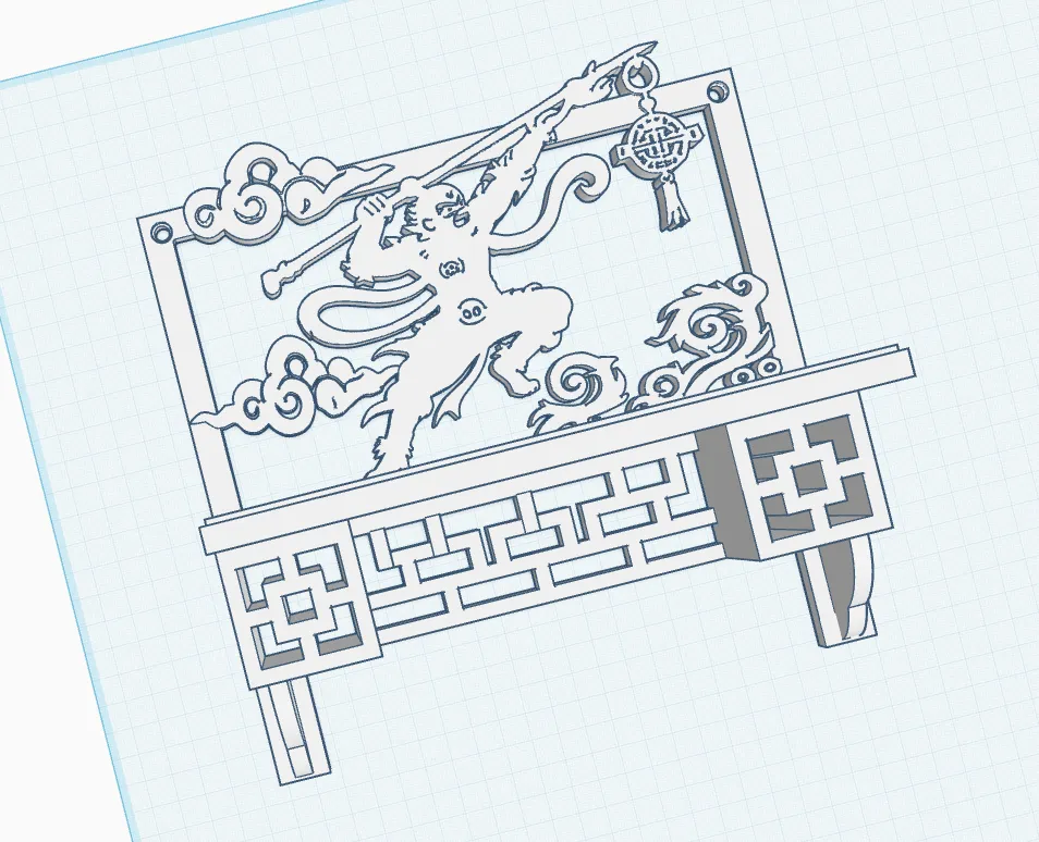 Wall Shelf Sun Wukong Monkey King – Chinese Decor - Free 3D Print Model ...