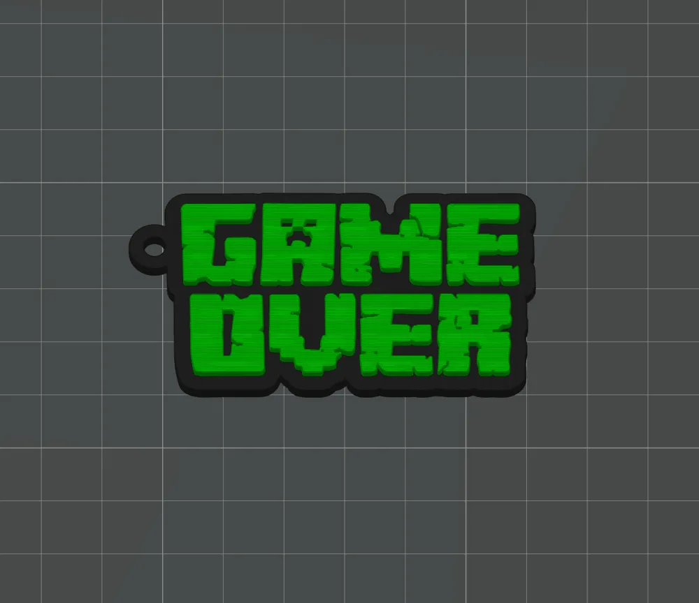 Game Over Keychain - Minecraft Key chain by Lilac Rage - MakerWorld