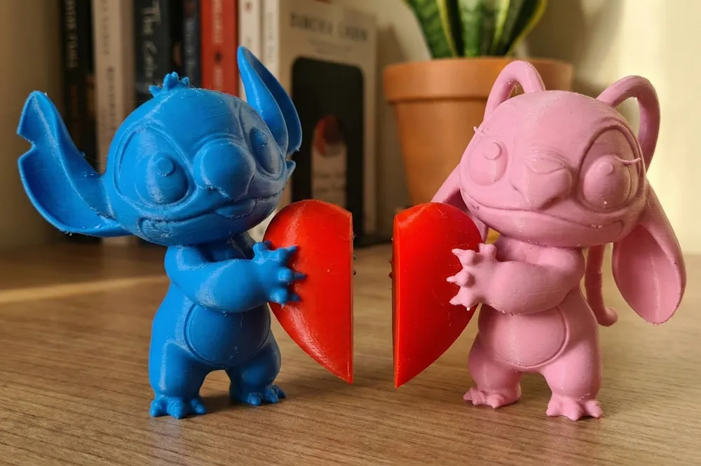 Stitch & Angel Couple – Split Heart Figurines - Free 3D Print Model ...