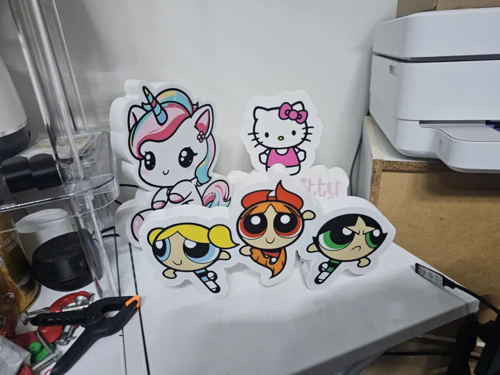 Powerpuff girls light box - Free 3D Print Model - MakerWorld