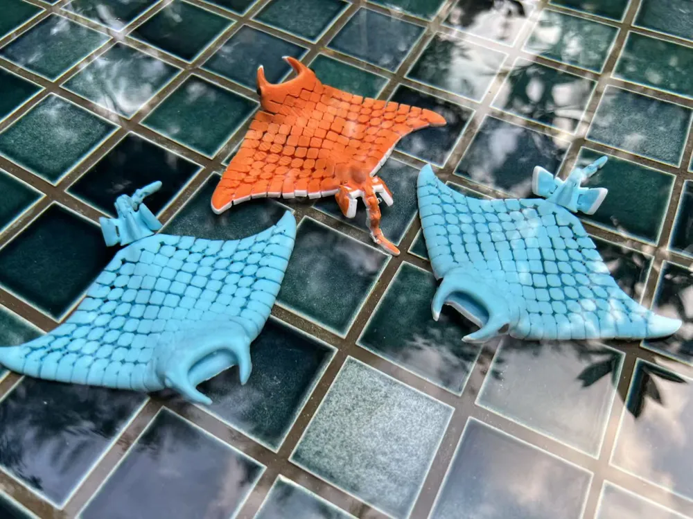 Flexi Manta Ray - Free 3D Print Model - MakerWorld