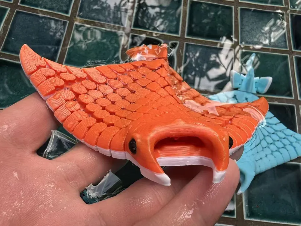 Flexi Manta Ray - Free 3D Print Model - MakerWorld