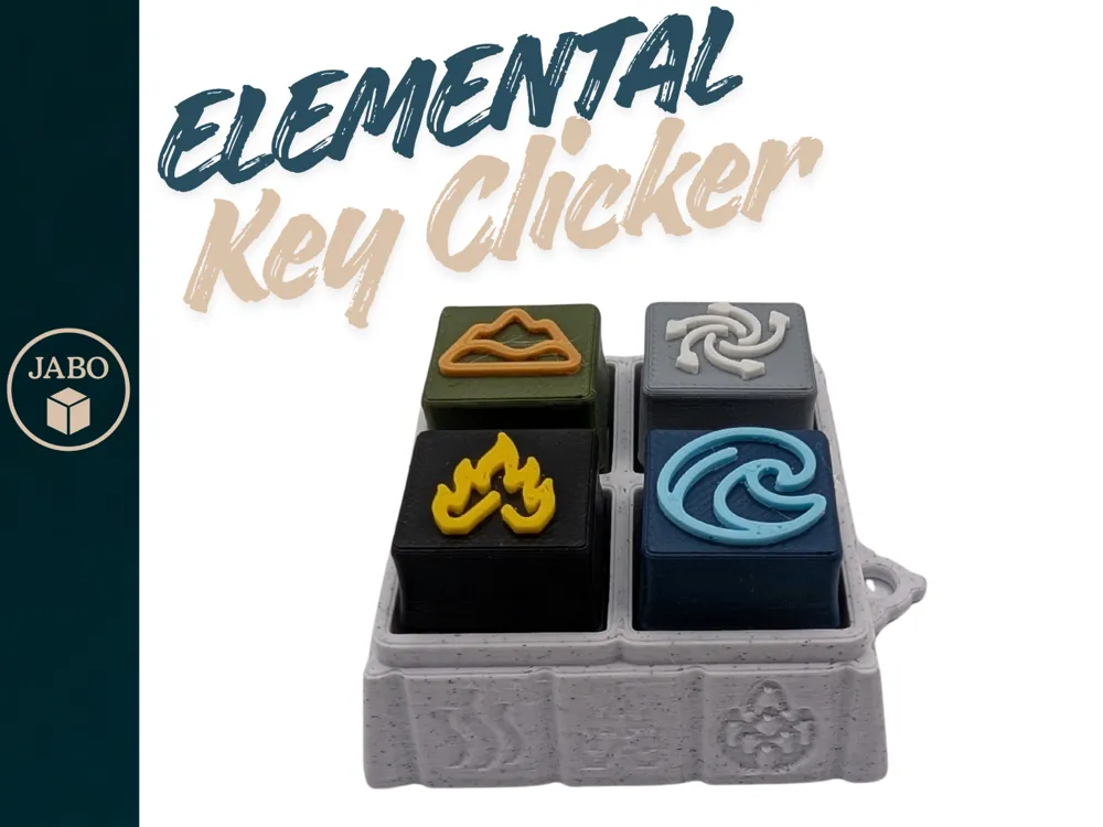 Elemental Key Clicker - Free 3D Print Model - MakerWorld