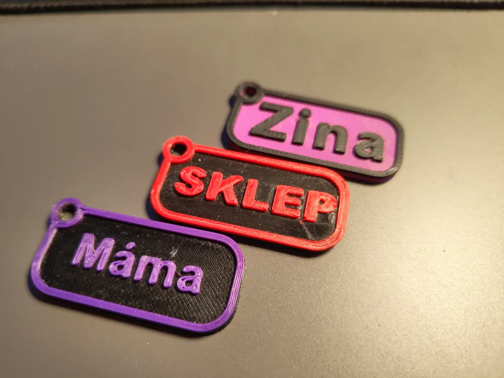 Keytag/Keychain with custom name by adiskovarik MakerWorld: Download ...