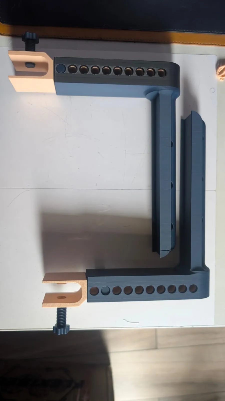 Grow light mount with height adjuster. - Free 3D Print Model - MakerWorld
