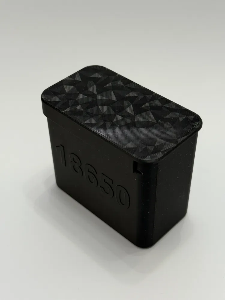 18650 Battery Storage Box / Case with Secure Lid - Free 3D Print Model ...