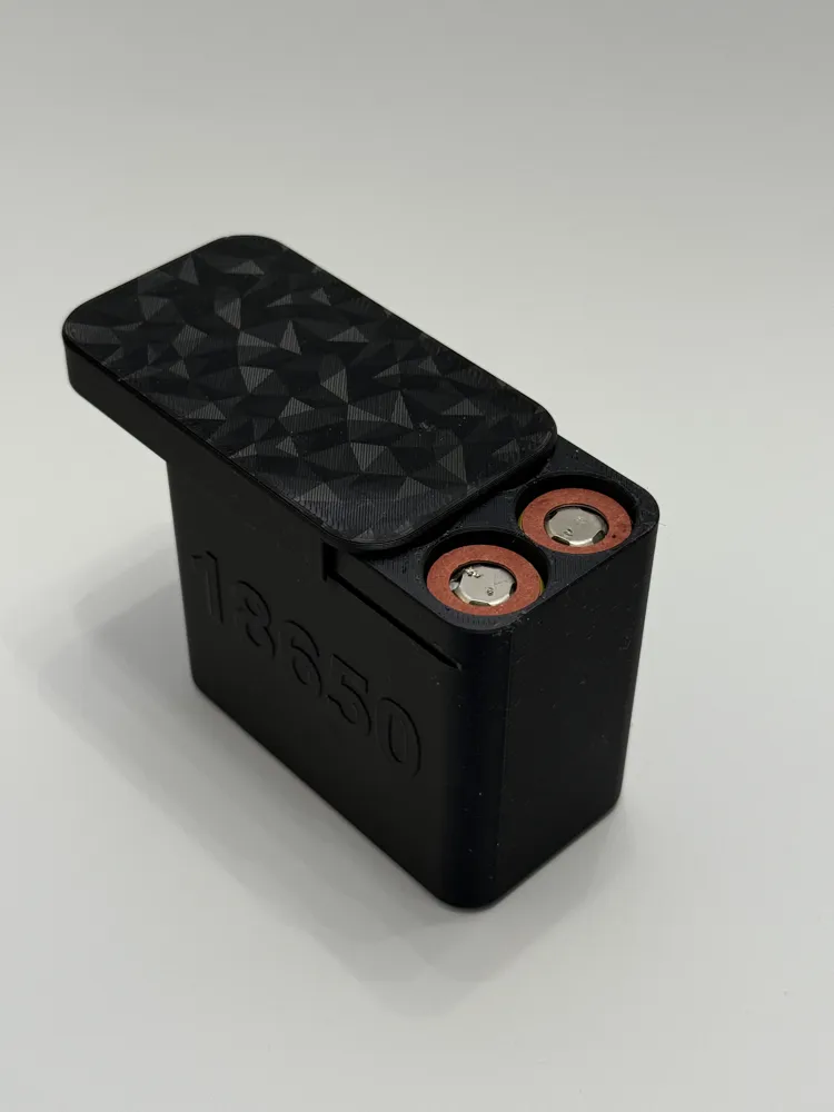 18650 Battery Storage Box / Case with Secure Lid - Free 3D Print Model ...