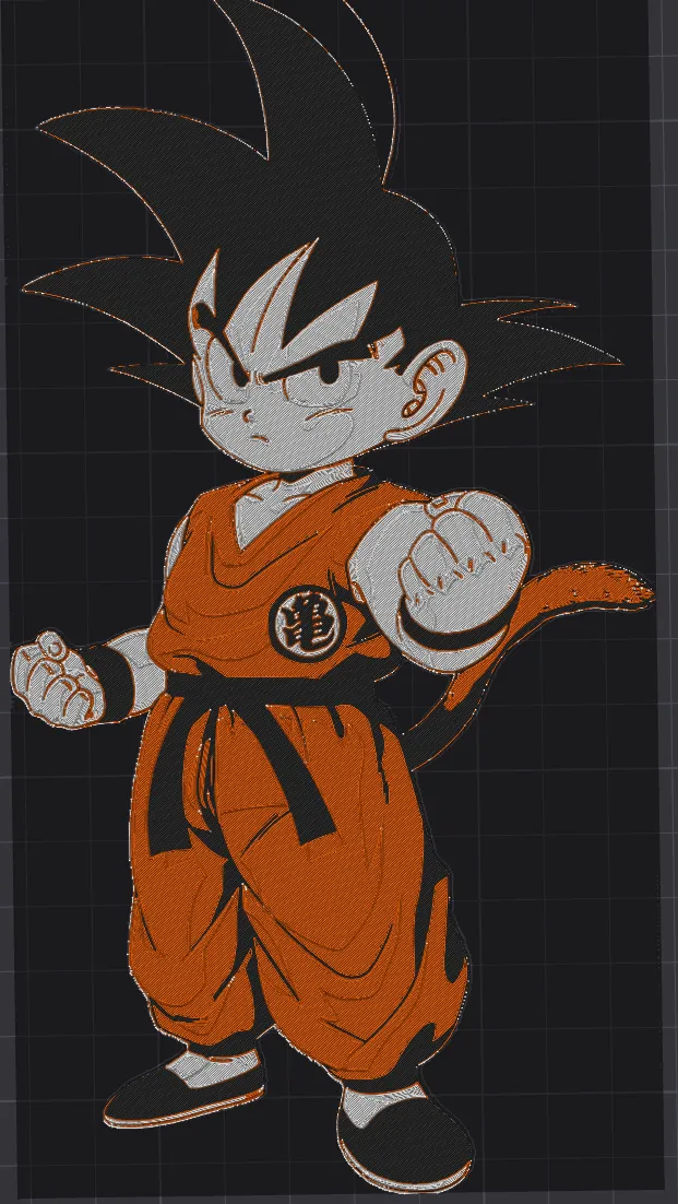 Dragon Ball Bookend – Young Goku Chroma - Free 3D Print Model - MakerWorld