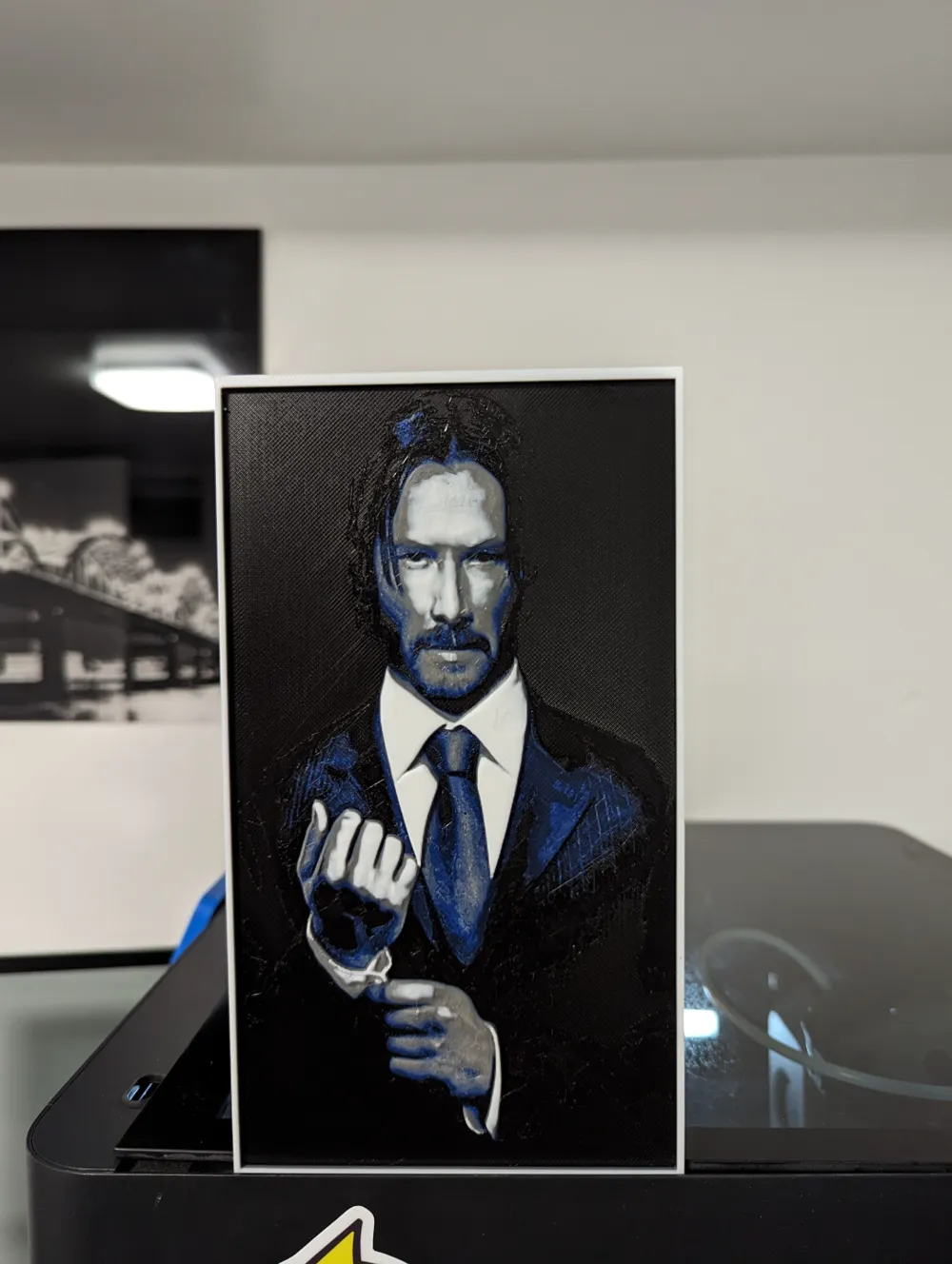 Keane Reeves w/ Border update Hueforge by PAPA Emeritus IV - MakerWorld