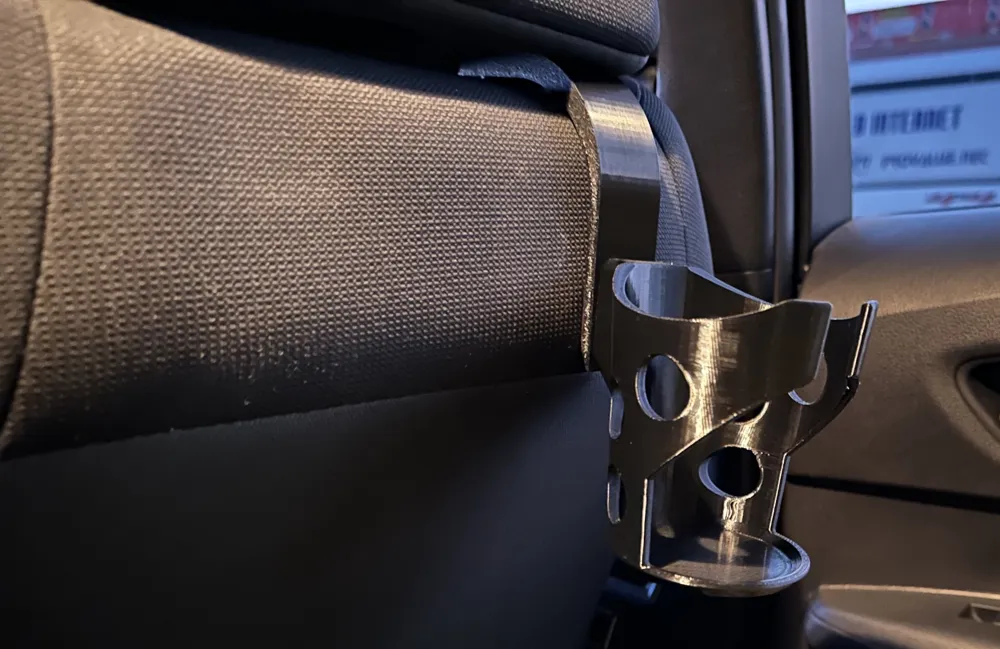 Car Headrest cup holder - Simple, Strong and Quick - Free 3D Print ...