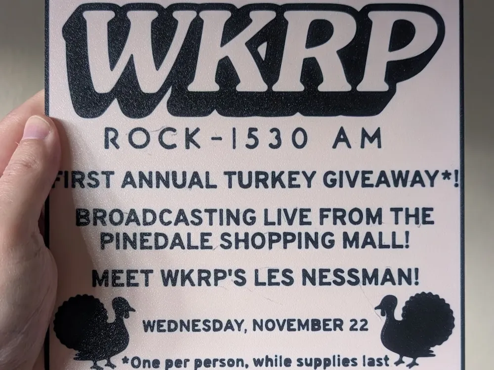 WKRP Thanksgiving Turkey Giveaway Flyer by Design•Slice•Print Studio ...