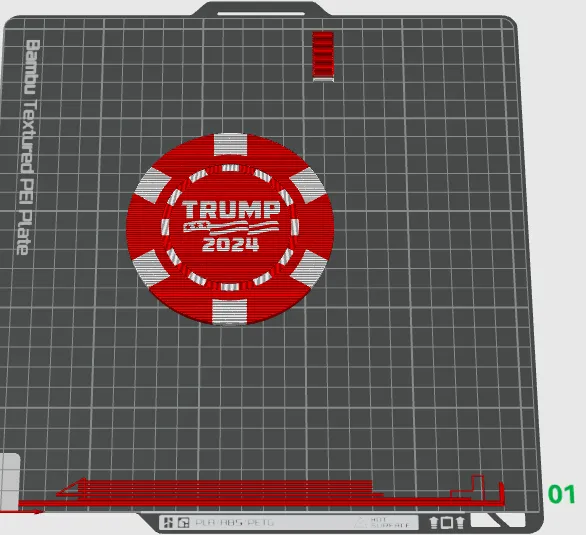 Donald Trump Poker Chip Coaster 7 Designs by NavinRJohnson MakerWorld ...