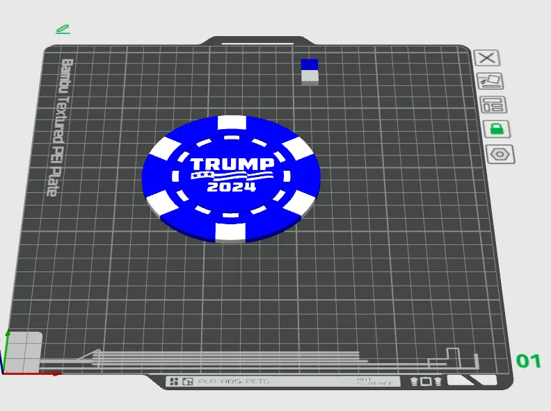 Donald Trump Poker Chip Coaster 7 Designs by NavinRJohnson - MakerWorld