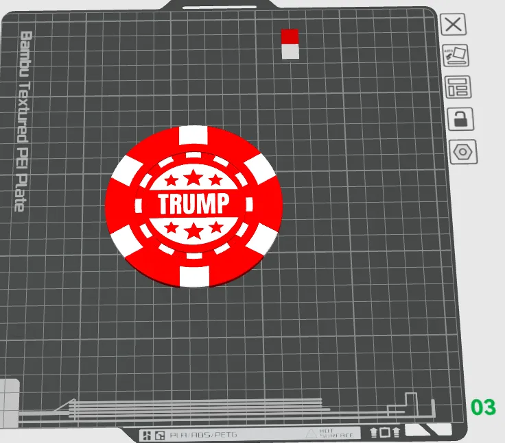 Donald Trump Poker Chip Coaster 7 Designs by NavinRJohnson MakerWorld ...